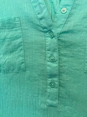 Old Navy | Tops | Old Navy Mint Green Crinkle Cotton Gauze Henley Tunic ...
